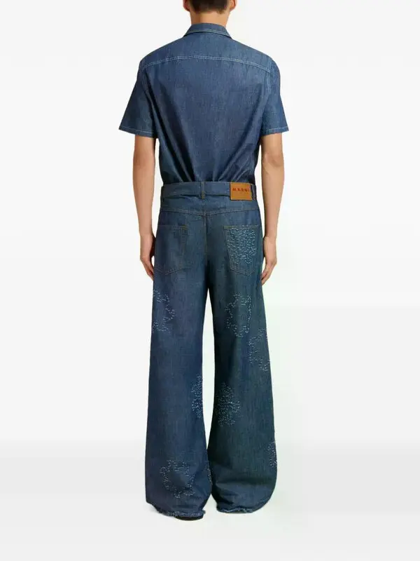 Marni Five-pocket Frayed Jeans - Blue