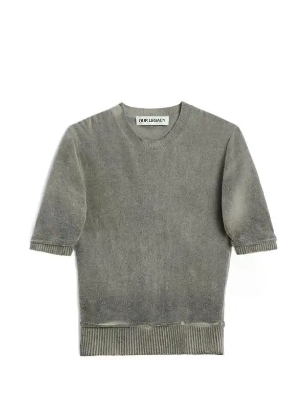 Our Legacy Ribbed-details T-shirt - Grey