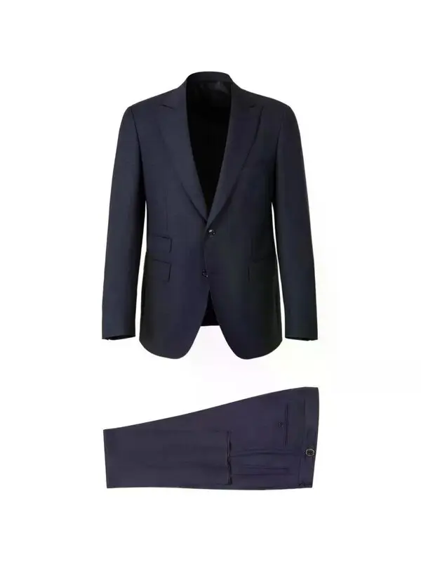 Scabal Single-breasted Wool Suit - Blue