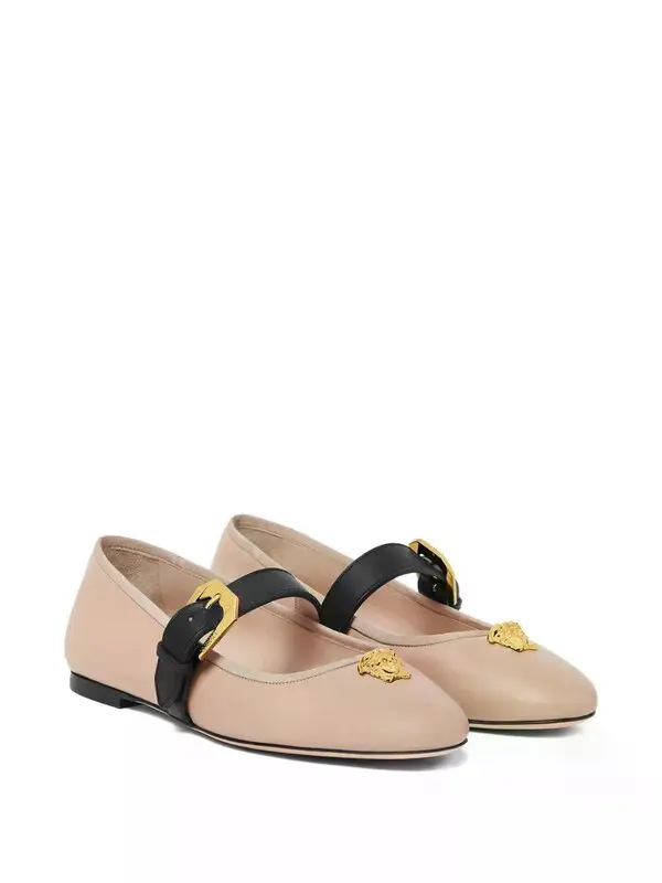 Versace La Medusa Nappa Ballet Flats
