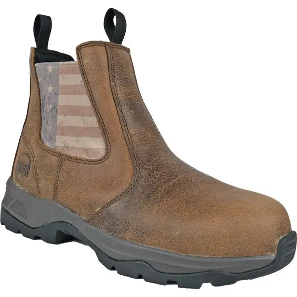 HOSS BOOT COMPANY Hoss Old Glory Distressed Composite Toe Work Boots