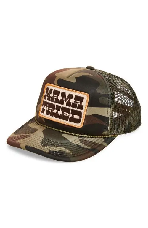 LOCAL BEACH Mama Tried Patch Trucker Hat - Camo