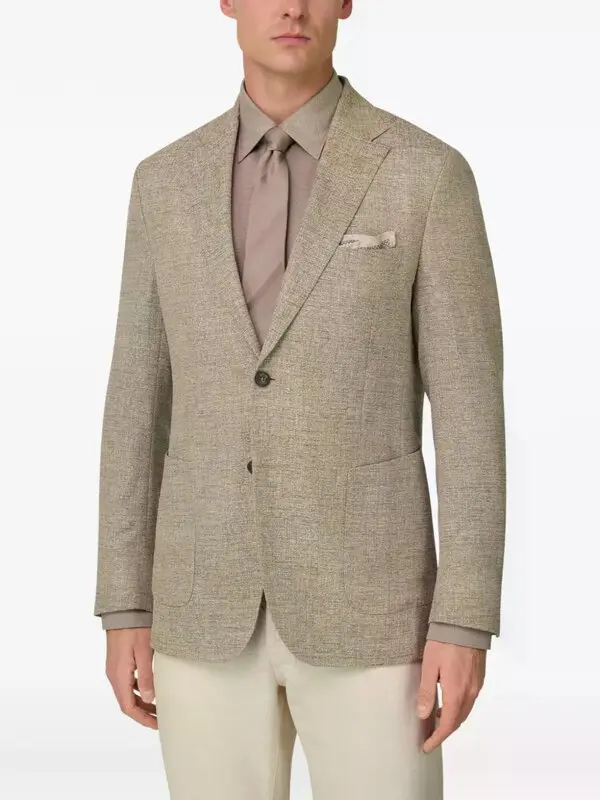 Boggi Milano Micro-textured Single-breasted Blazer