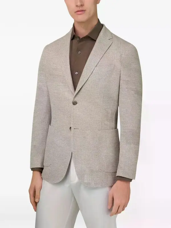 Boggi Milano Textured Patch-pocket Blazer - Neutrals