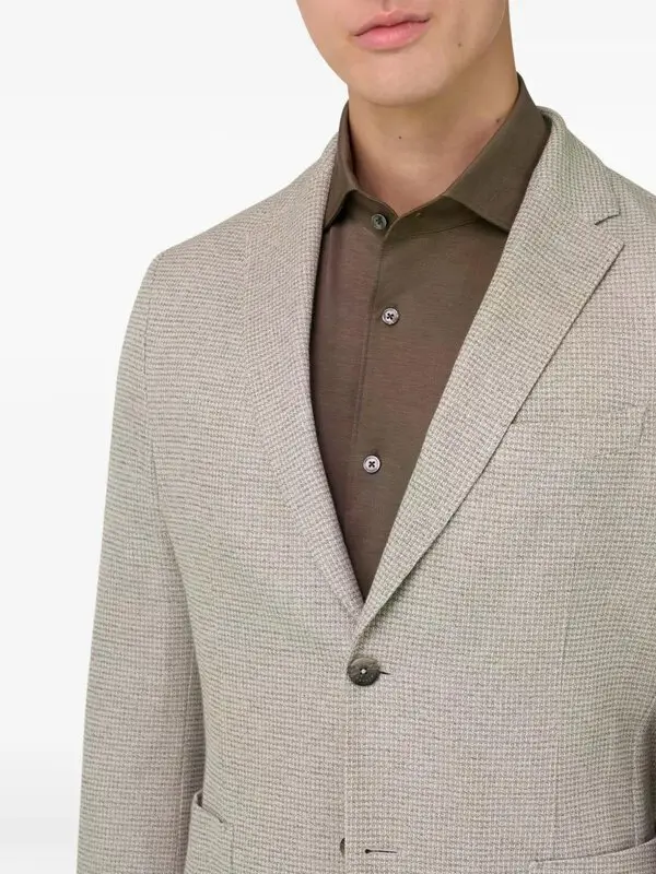 Boggi Milano Textured Patch-pocket Blazer - Neutrals