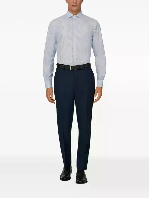 Boggi Milano Windsor-collar Striped Shirt