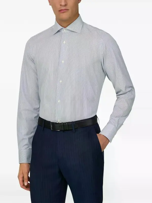 Boggi Milano Windsor-collar Striped Shirt