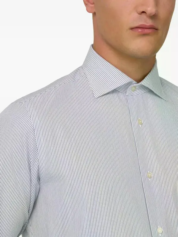 Boggi Milano Windsor-collar Striped Shirt