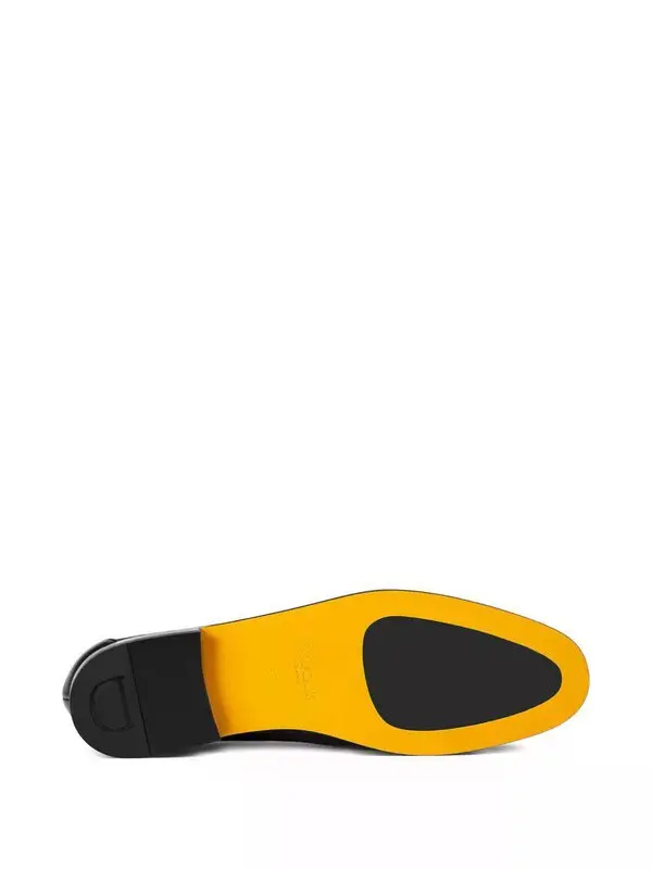 DOUCAL'S Horsebit Leather Loafers - Black