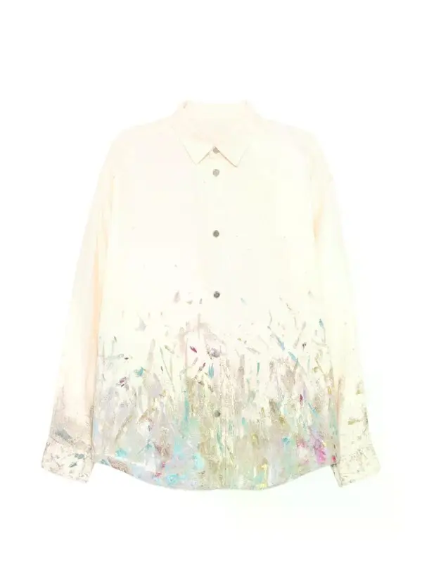 CROQUIS Printed Denim Shirt - Neutrals