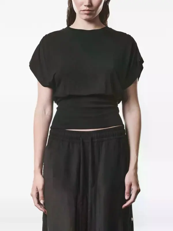 THOM KROM Gathered T-shirt - Black