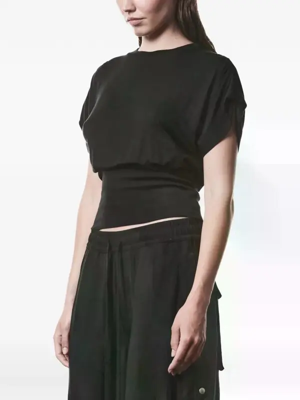 THOM KROM Gathered T-shirt - Black