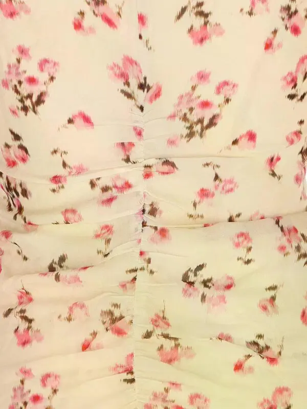 Isabel Marant Étoile Floral-print Ruched Midi Dress - Neutrals
