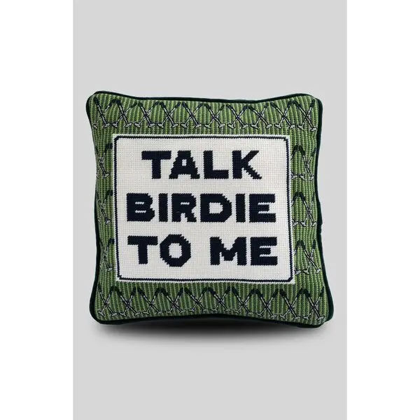 FUBISH Needlepoint Pillow - Talk Birdie To Me