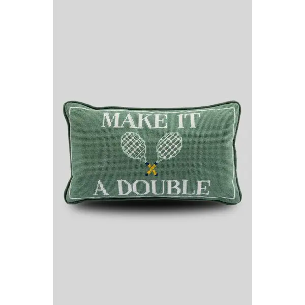 FUBISH Needlepoint Pillow - Make It A Double