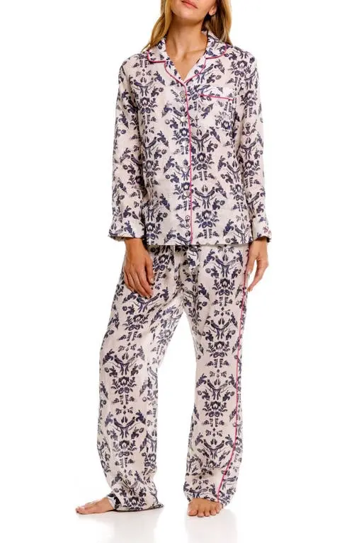 THE LAZY POET Emma Linen Pajamas - White