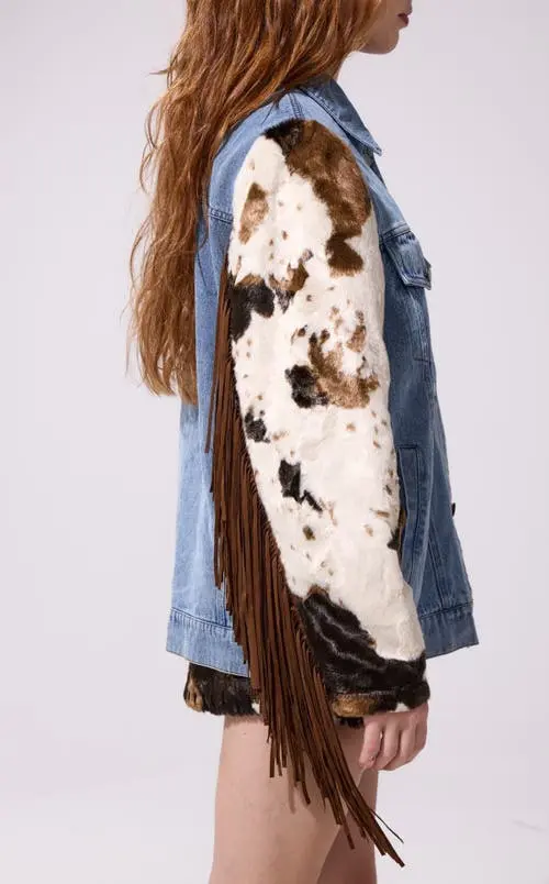 AZALEA WANG Lila Fringe Jacket