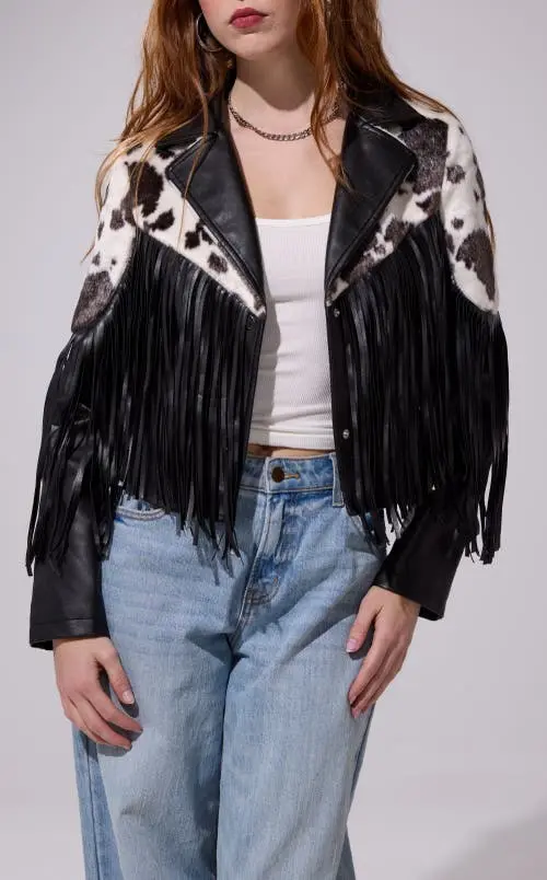 AZALEA WANG Olandria Fringe Jacket