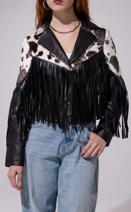 AZALEA WANG Olandria Fringe Jacket