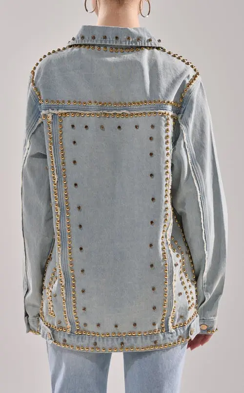AZALEA WANG Sable Studded Jacket