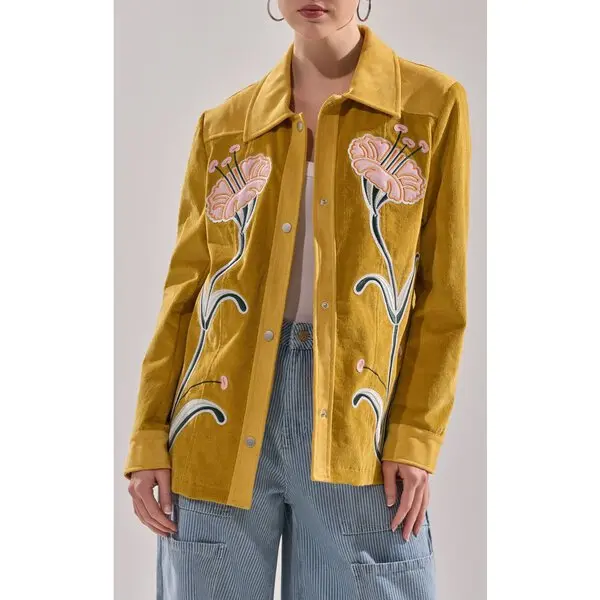 AZALEA WANG Geraldine Corduroy Jacket - Mustard