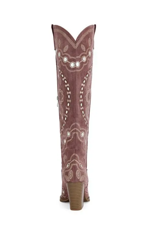 AZALEA WANG Aamina Block Heel Cowboy Boots