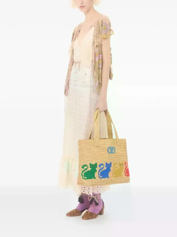 Valentino Garavani Large Raffia Tote Bag