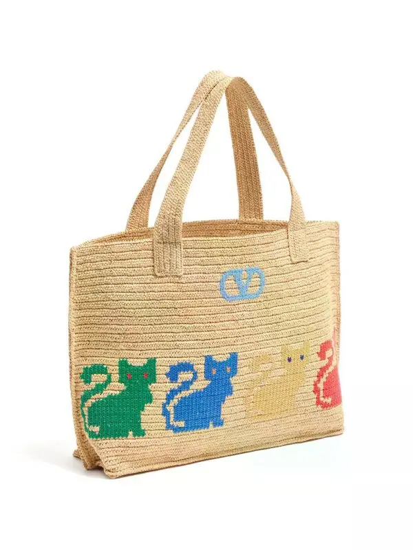 Valentino Garavani Large Raffia Tote Bag