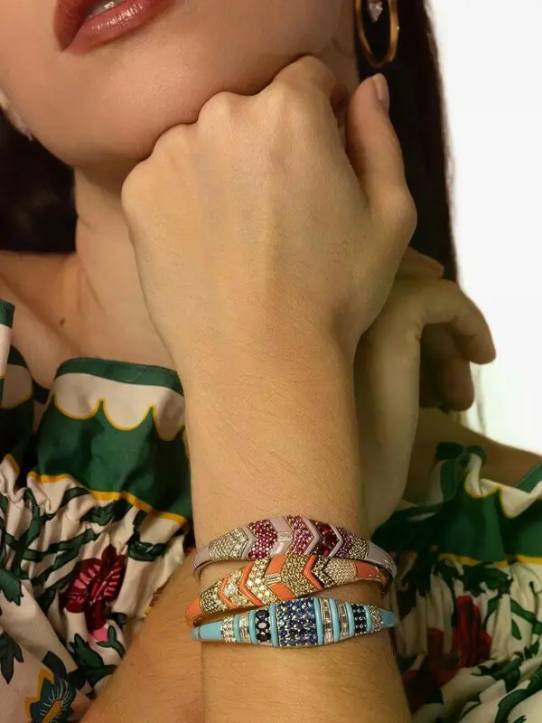 Nikos Koulis Oui Diamond, Ruby, And Sapphire Bracelet