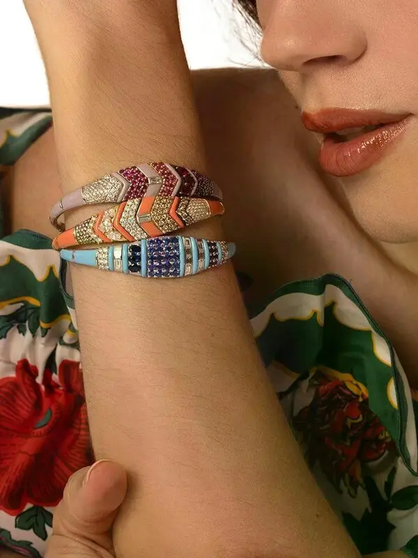 Nikos Koulis Oui Diamond, Ruby, And Sapphire Bracelet