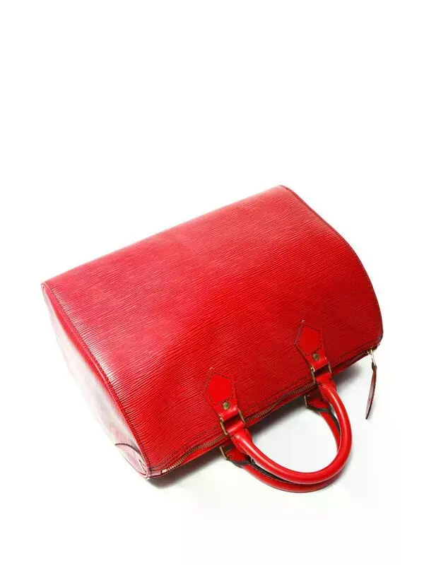 LOUIS VUITTON 1990 Speedy 30 Tote Bag - Red