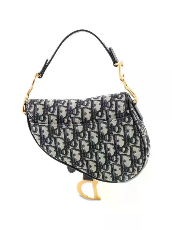 Dior Saddle Oblique Canvas Mini Shoulder Bag - Blue