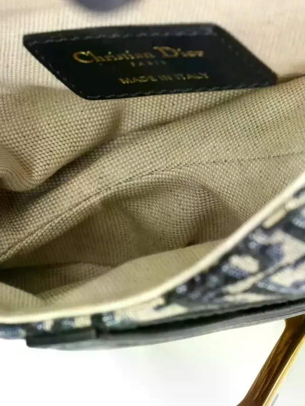 Dior Saddle Oblique Canvas Mini Shoulder Bag - Blue