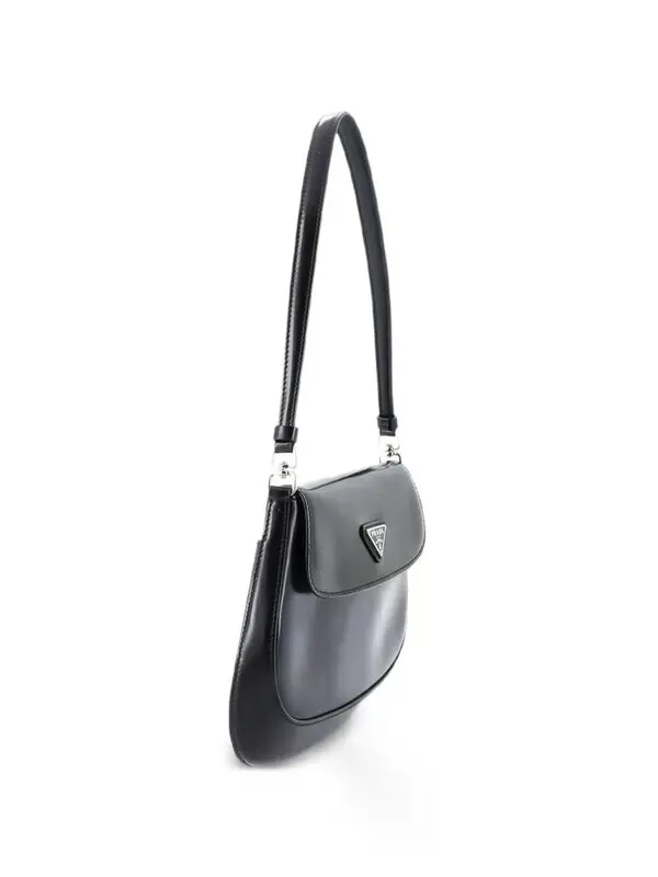 Prada Cleo Flap Spazzolato Leather Shoulder Bag
