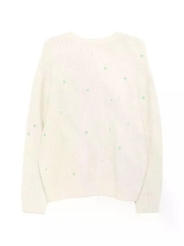 CROQUIS Heart-embroidered Pullover Sweater