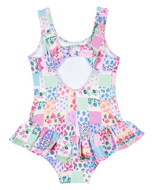 FLORENCE EISEMAN Patchwork Floral Swimsuit