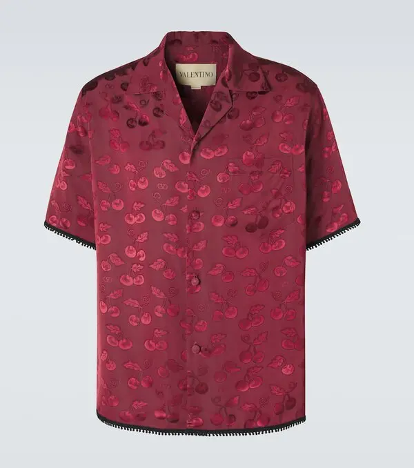 Valentino Garavani Cherryfic Jacquard Bowling Shirt