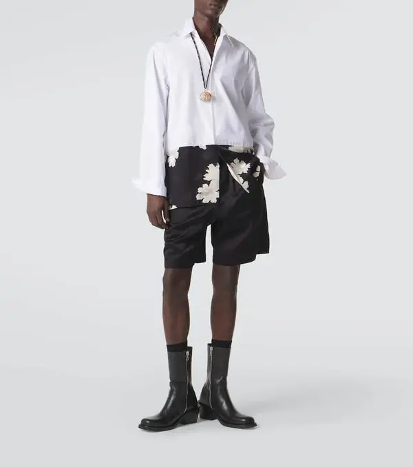 Dries Van Noten Gathered Bermuda Shorts