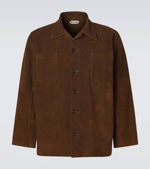 BODE Suede Overshirt - Brown