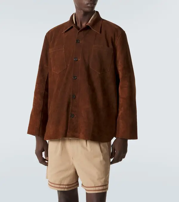 BODE Suede Overshirt - Brown