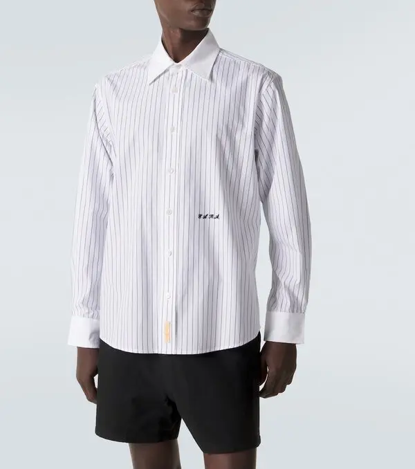 BODE Pinstripe Cotton Poplin Shirt