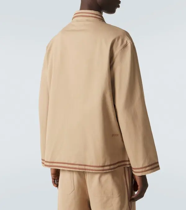 BODE Cotton Twill Overshirt - Brown