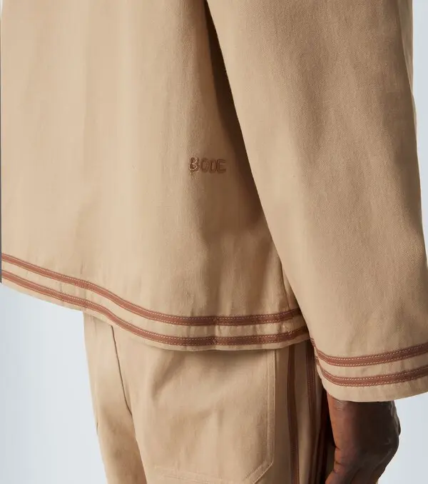 BODE Cotton Twill Overshirt - Brown