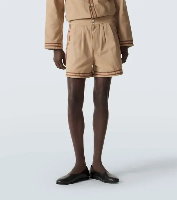 BODE Cotton Twill Bermuda Shorts