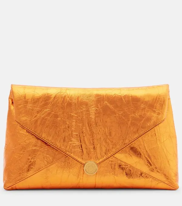 Dries Van Noten Envelope Medium Metallic Clutch