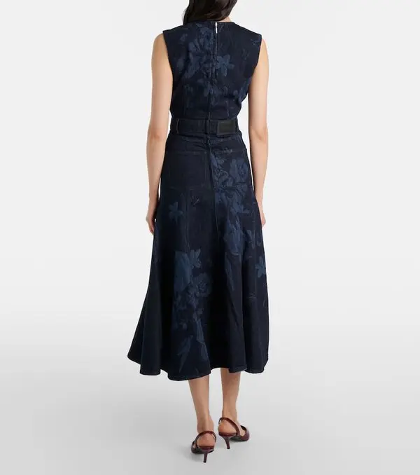 erdem denim dress Tailored to flatter featuring laser printed floral bouquets, this @erdem  denim dress perfectly balances the classic and the contemporary  #erdem  #samanthaogilvieboutique #erdemlondon #alexandrebirman #outfitgoals  #oscardelarenta