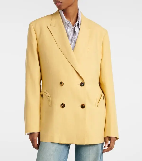 BLAZÉ MILANO Nightbreak Double-breasted Linen Blazer