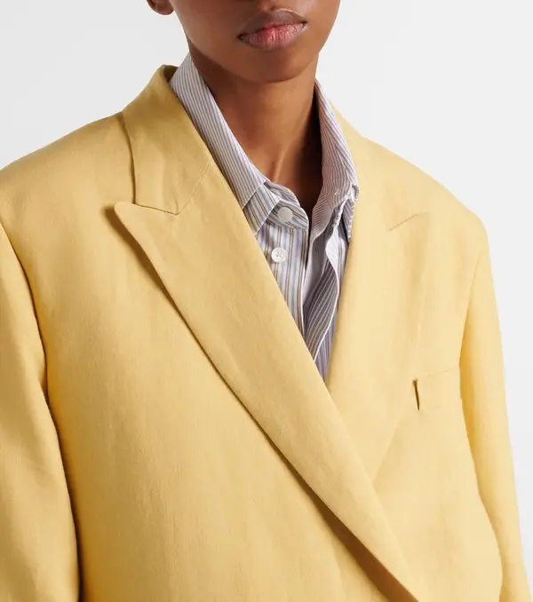 BLAZÉ MILANO Nightbreak Double-breasted Linen Blazer