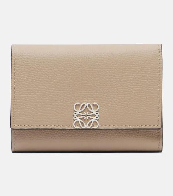 Loewe Anagram Small Leather Card Holder - Beige