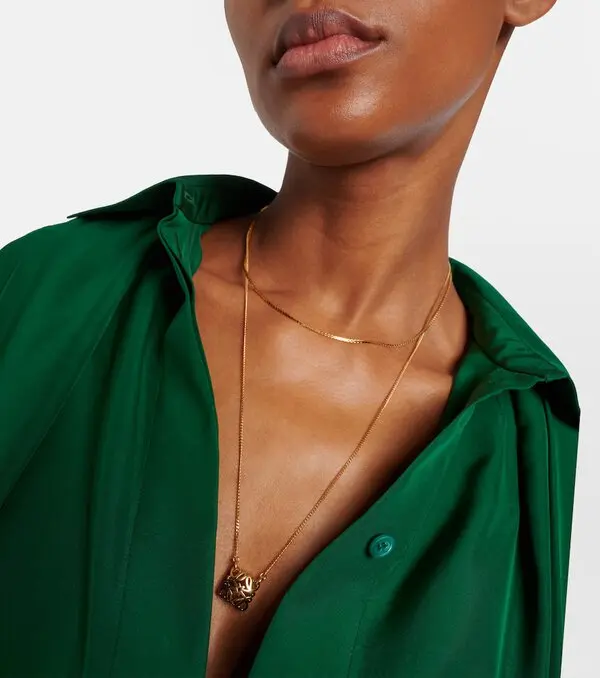 Loewe Anagram Bombé Pendant Necklace